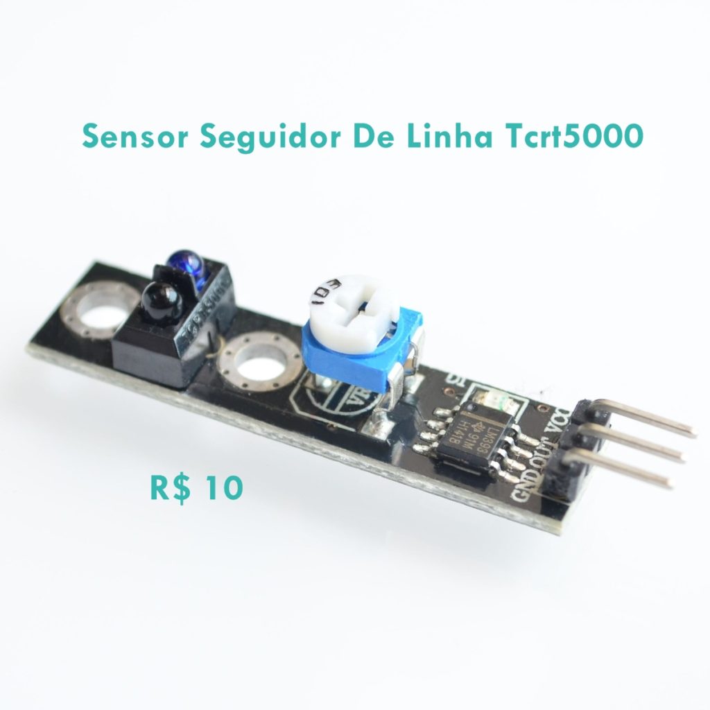 Módulo Sensor Seguidor De Linha Tcrt5000(Ky-033) (F.028) - Arduino e Eletrônica