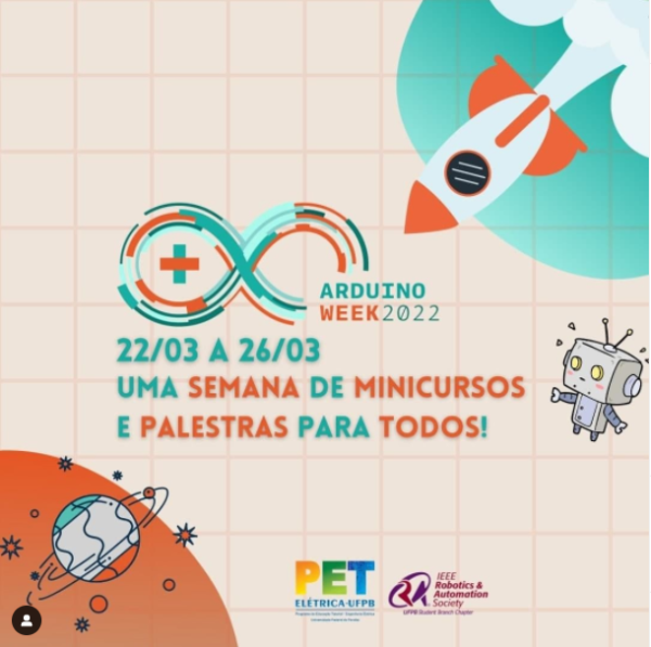 Arduino Day 2022 (Arduino Week UFPB) De 22 a 26/03 - Arduino e Eletrônica